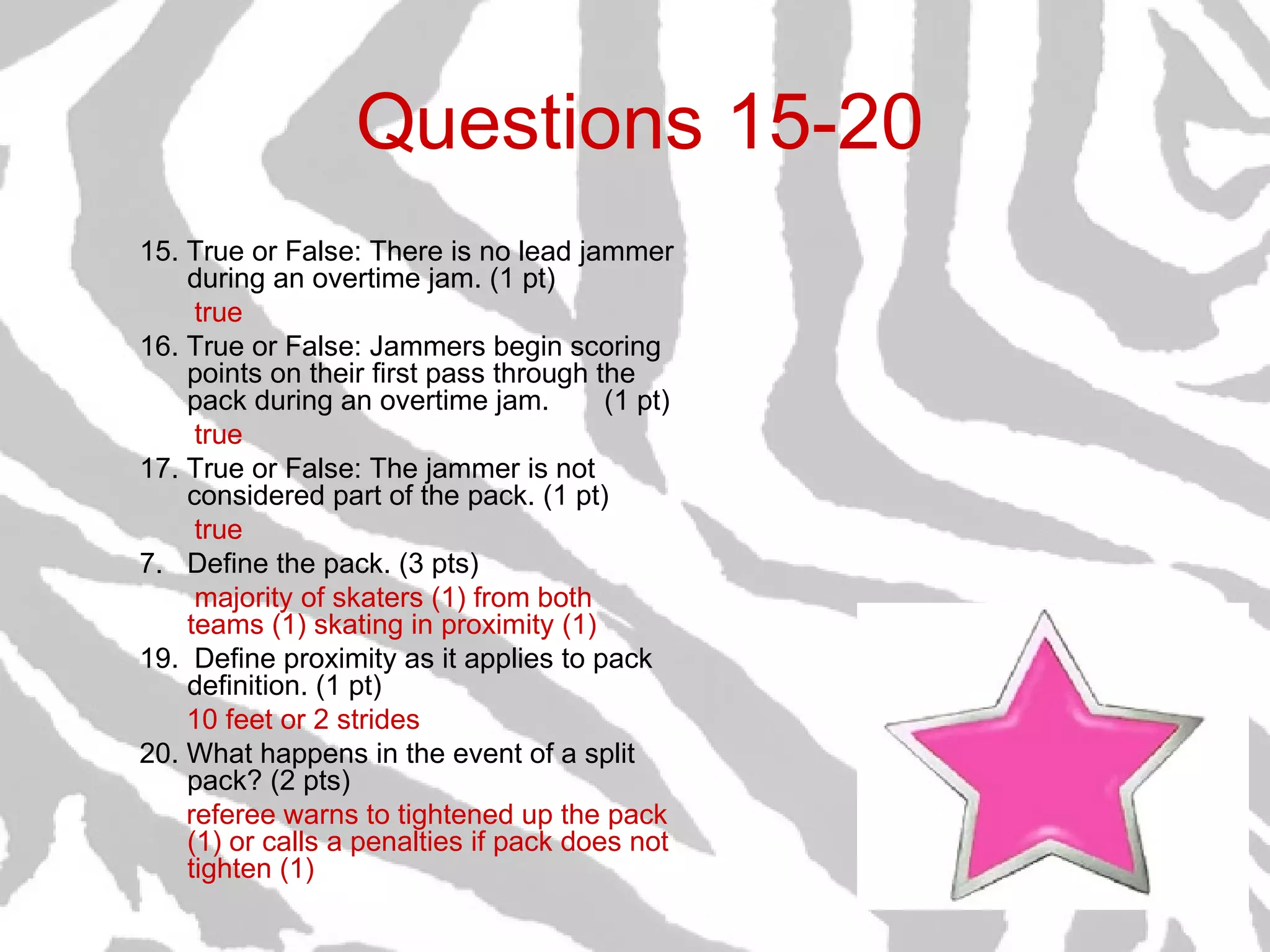 W F T D A Rules Test Review | PPT