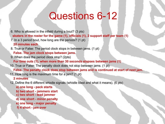 W F T D A Rules Test Review | PPT