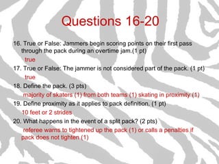 W F T D A Rules Test Review | PPT