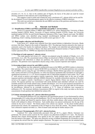 In Vitro Anti-MRSA (Methicillin-Resistant Staphylococcus Aureus ...