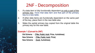 Normalization of database from first normal form to 5th normal form | PPT
