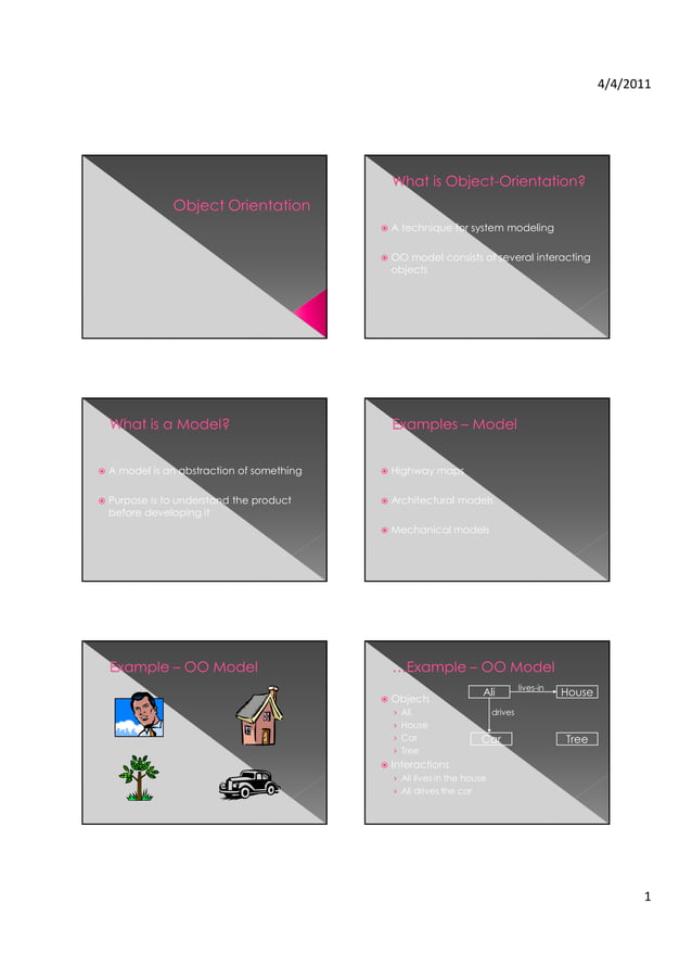 W01 l01 introduction - object orientation | PDF