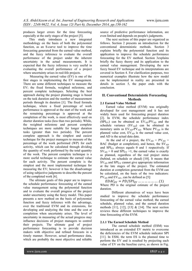 Polynomial Function and Fuzzy Inference for Evaluating the Project Performance under Uncertainty ...