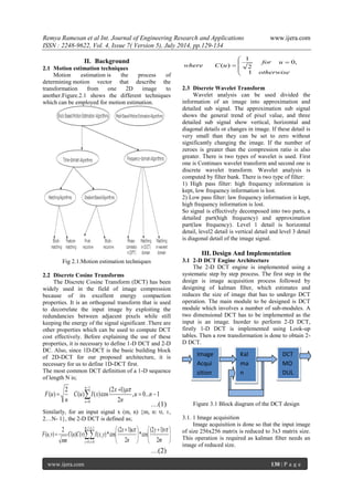 FPGA Implementation of 2-D DCT & DWT Engines for Vision Based Tracking of Dynamic Obstacles | PDF