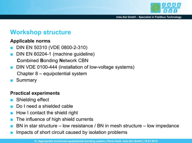W06 Design and function of a functional earth system in copper-based ...
