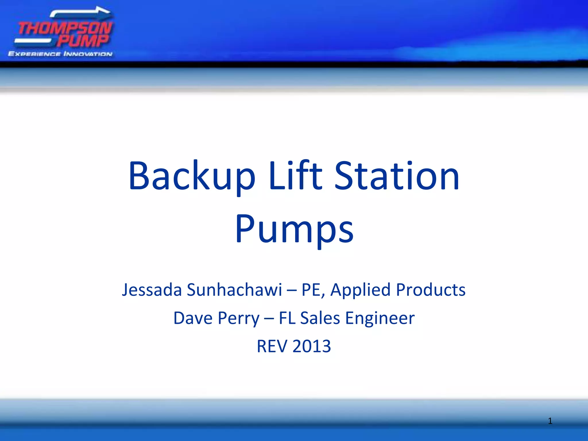 W08 permanent backup lift station pumps-perry | PPT
