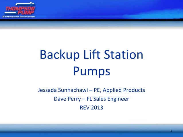 W08 permanent backup lift station pumps-perry | PPT