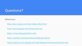 Building REST APIs with Django | PPT