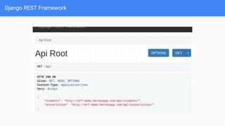 Building REST APIs with Django | PPT