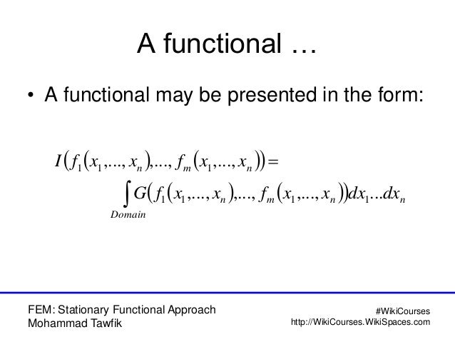FEM: Stationary Functional Approach
