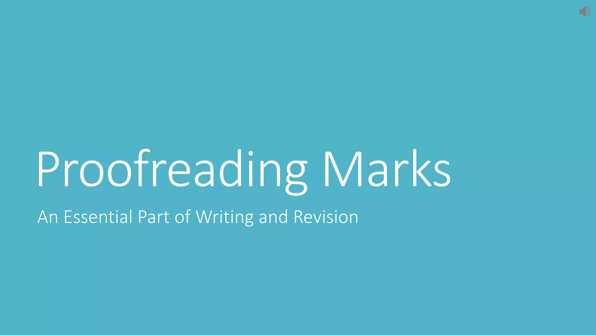 Proofreader Marks: Class Explanation | PPTX