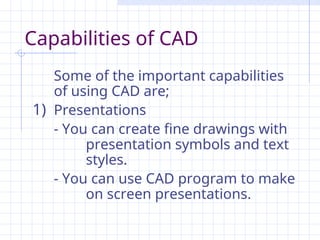 Computer Aided Design Introduction to CAD | PPT