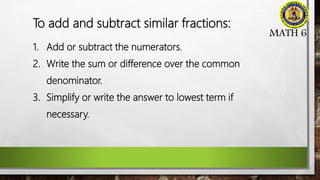 W1-Addition and subtraction of Fractions.pptx
