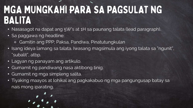 Pagsulat ng Balita | PPTX