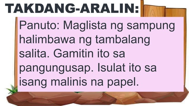 W1-Day1 Natutukoy ang kahulugan ng mga tambalang salita na nananatili ...