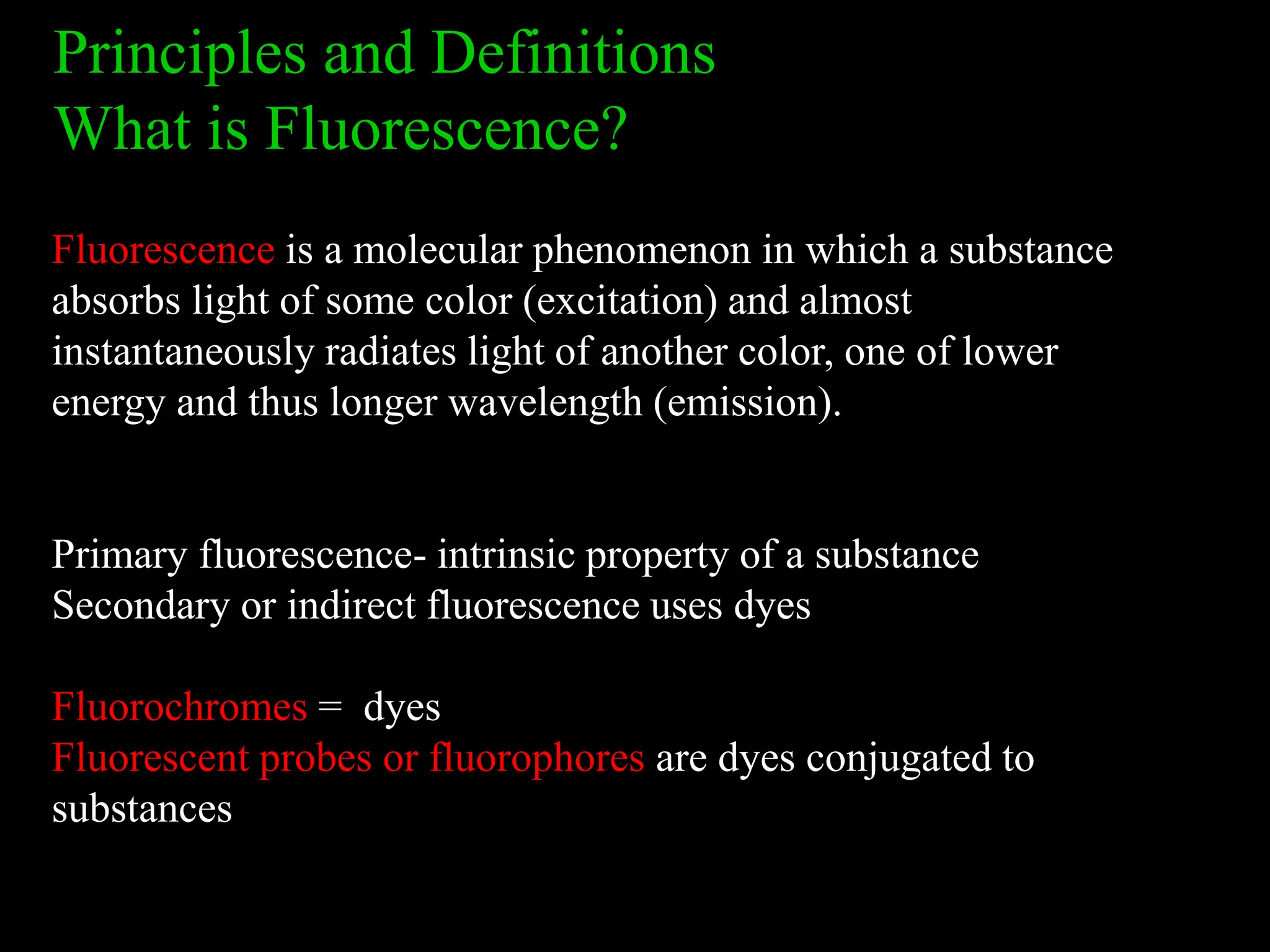 Fluorescence Principles -a brief introduction | PPT | Chemistry | Science