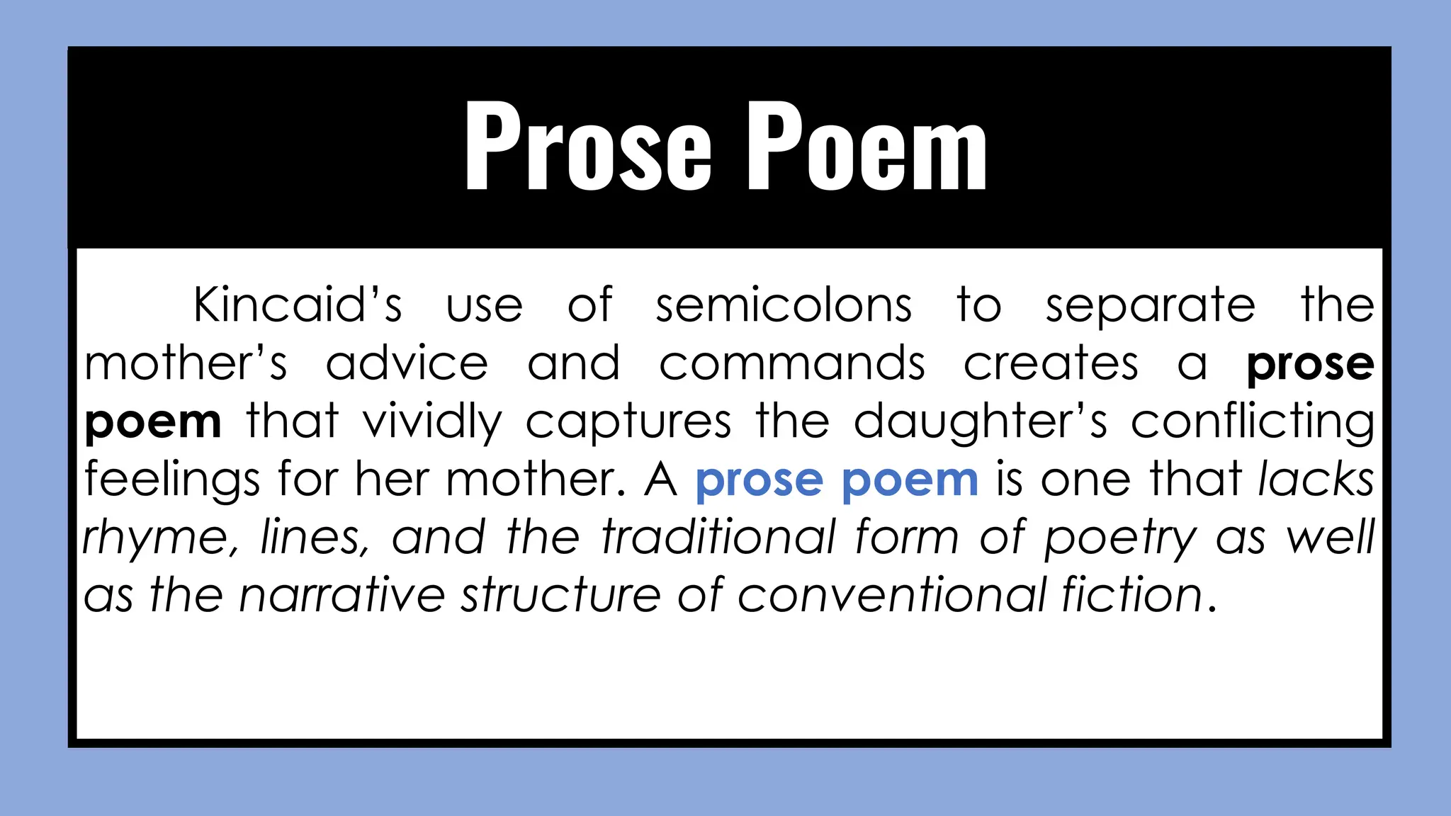 Girl by Jamaica Kincaid with Discussion Q | PPTX