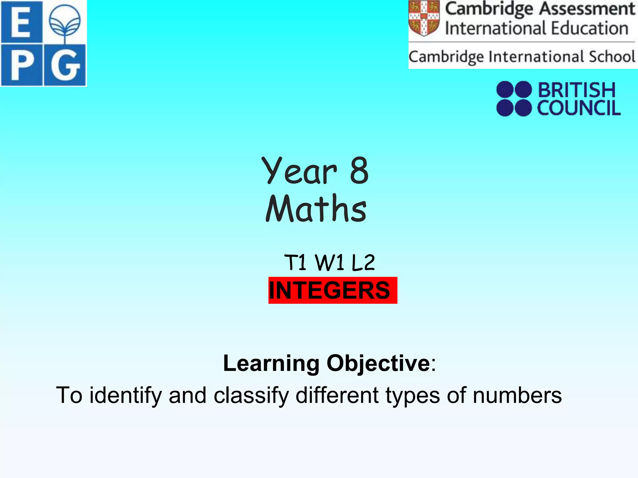 Multiplying Negative Numbers Powerpoint