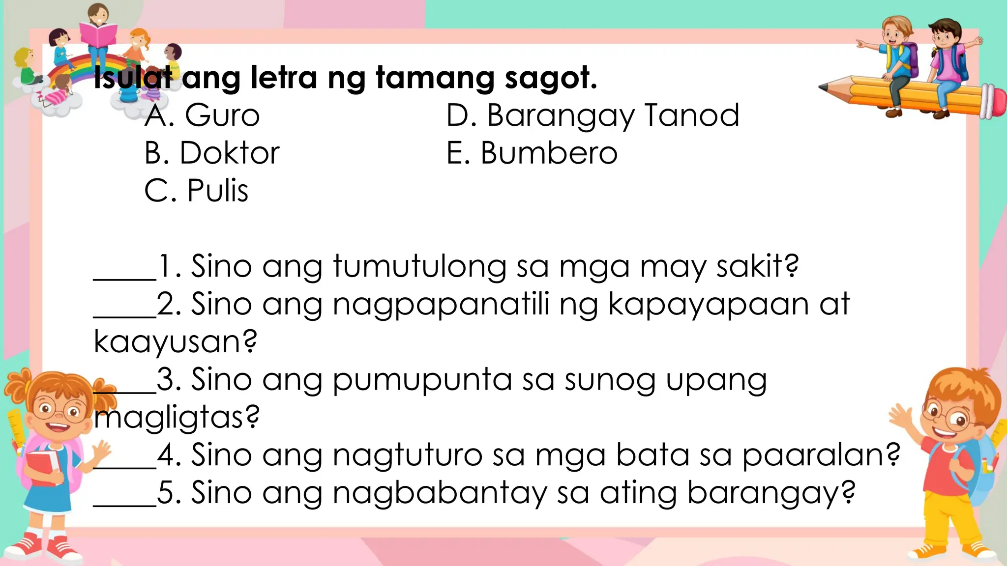 MAKABANSA-GRADE1-FOURTH QUARTER WEEK ONE | PPTX