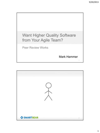 Agile Code Reviews for Better Software—Sooner | PDF