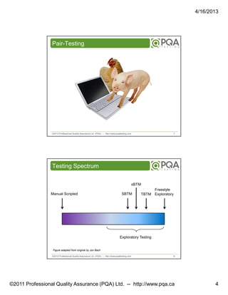 Exploratory Testing on Agile Projects: Combining SBTM and TBTM | PDF