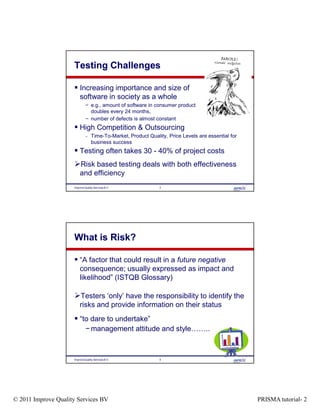 Risk-Based Testing for Agile Projects | PDF