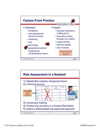 Risk-Based Testing for Agile Projects | PDF