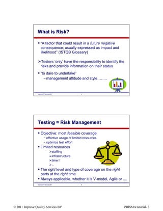 Risk-Based Testing for Agile Projects | PDF