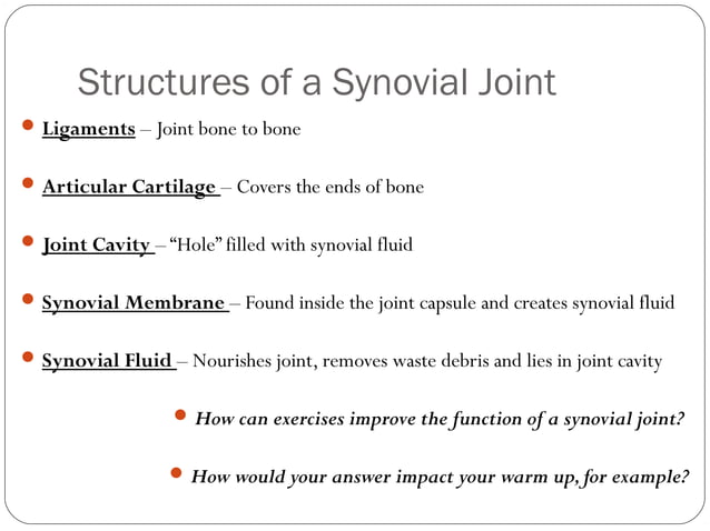 Structure of synovial joint and muscle attachment | PPT