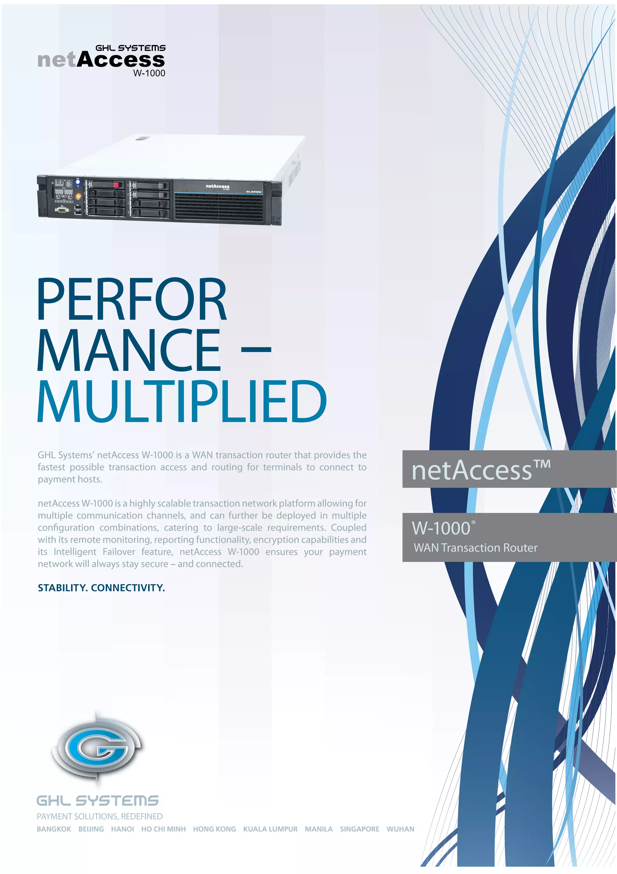 NetAccess W1000 WAN transaction router GHL Systems | PDF