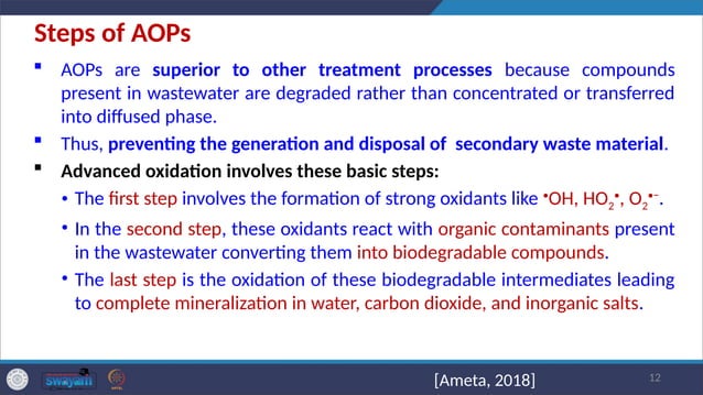 W10 L46-Advanced Oxidation Processes (AOP)-Introduction.pptx | Science