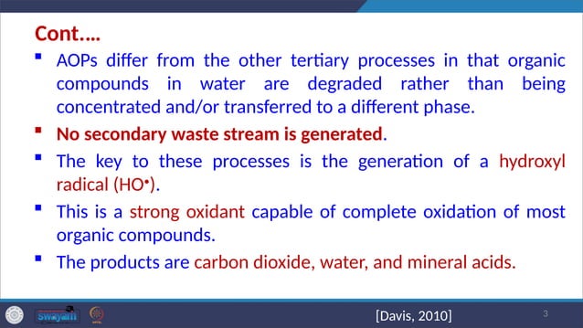 W10 L46-Advanced Oxidation Processes (AOP)-Introduction.pptx | Science