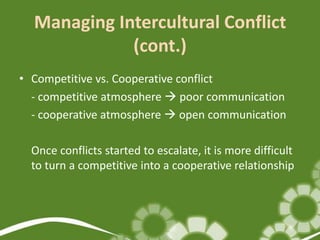 Week 10_Culture, Communication and Conflict Presentation | PPTX