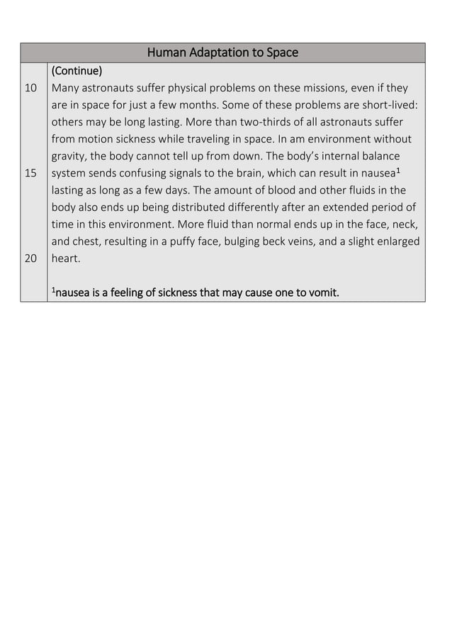 Human Adaptation to Space Part 2 | PDF | Medical Health