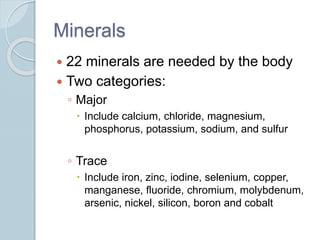 water, vitamins & minerals | PPT | Blood Disorders | Diseases and ...