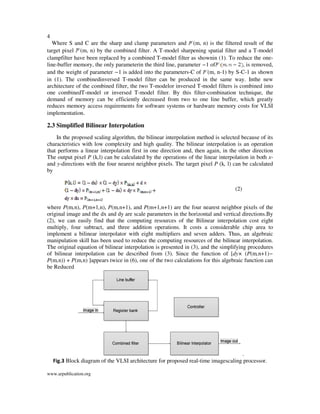 A Low Hardware Complex Bilinear Interpolation Algorithm of Image Scaling for VLSI Implementation ...