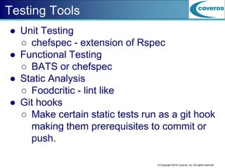 Continuous Integration Testing Techniques to Improve Chef Cookbook ...