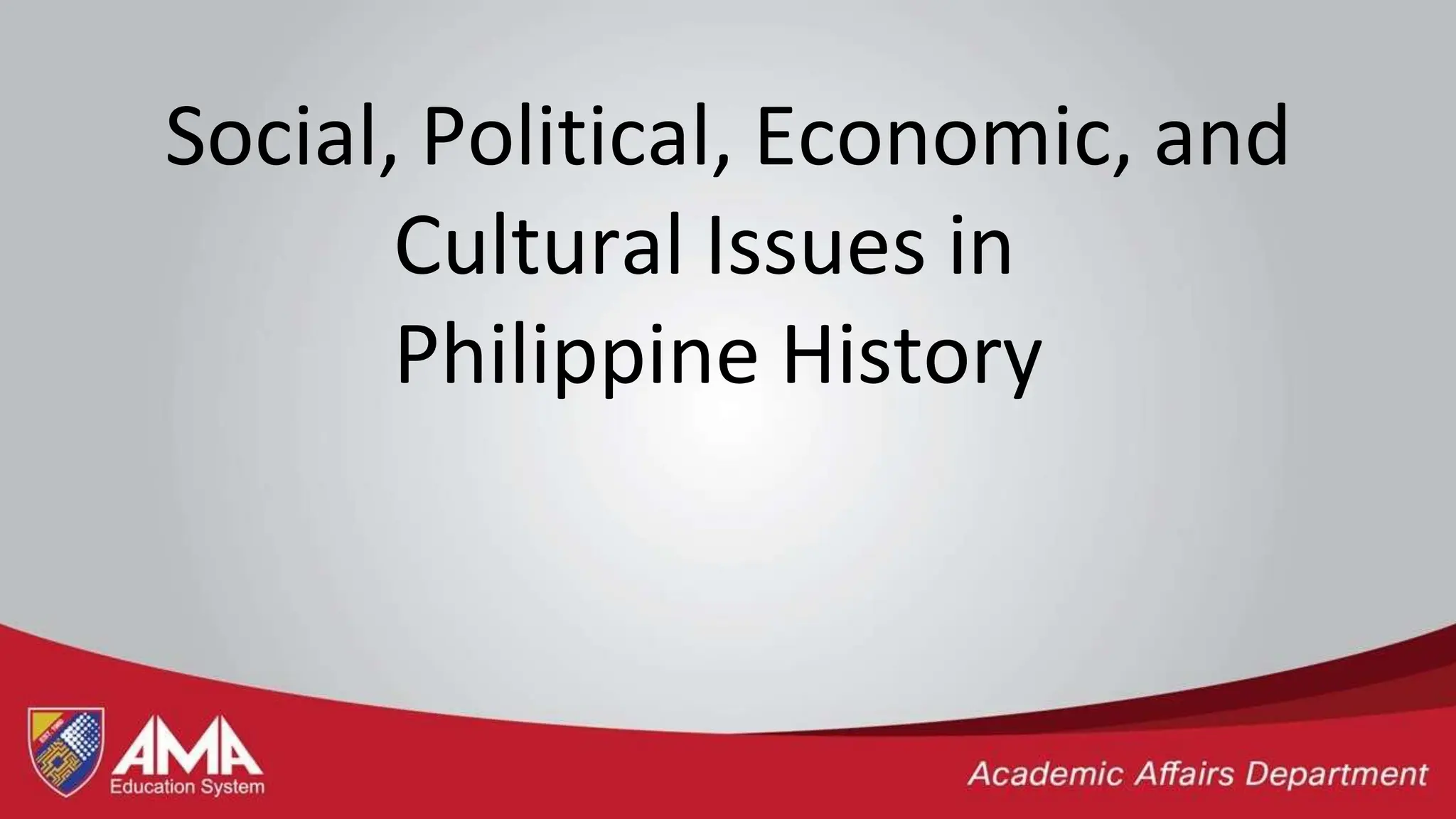 W12-Module 12 Social, Political, Economic and Cultural Issues in ...