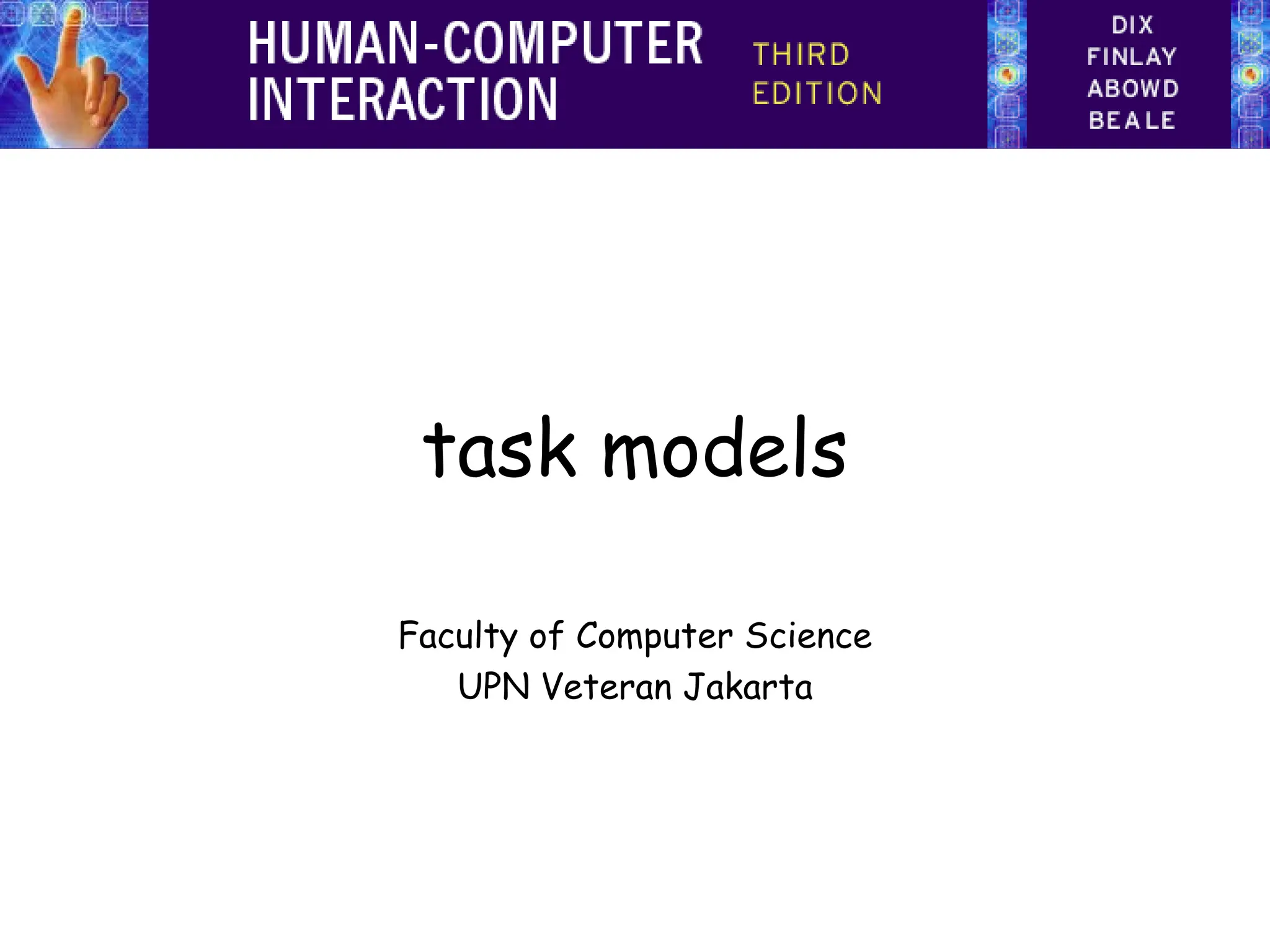 W12-taskmodeling Human Computer Interaction | PPT