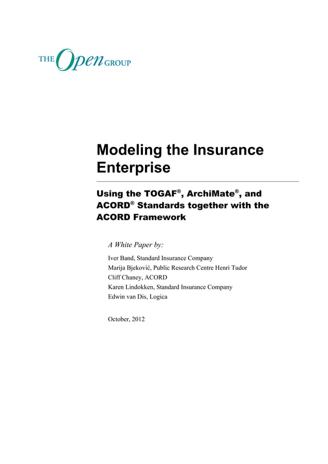 Modeling the Insurance Enterprise | PDF