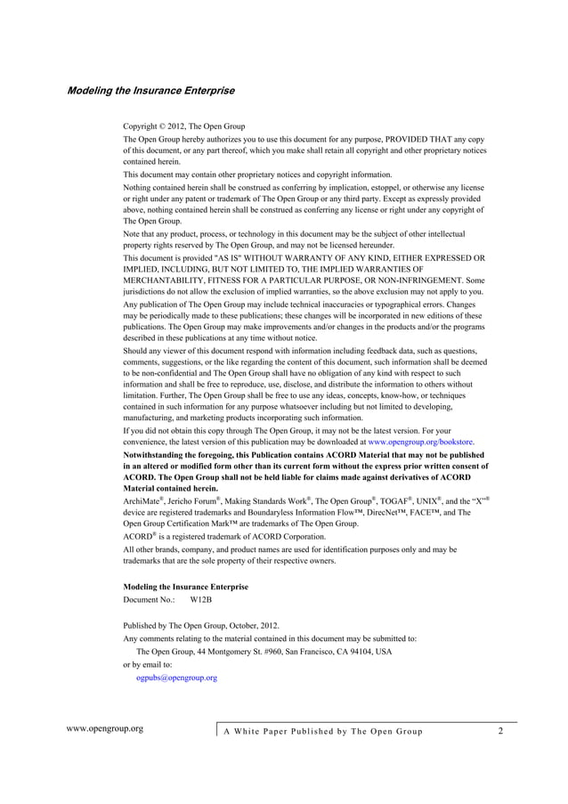 Modeling the Insurance Enterprise | PDF