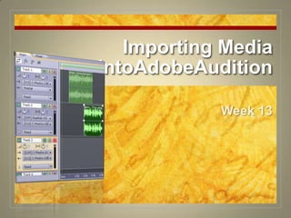 Importing Files Into Adobe Audition | PPT