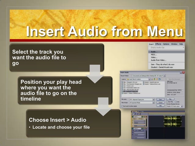Importing Files Into Adobe Audition | PPT