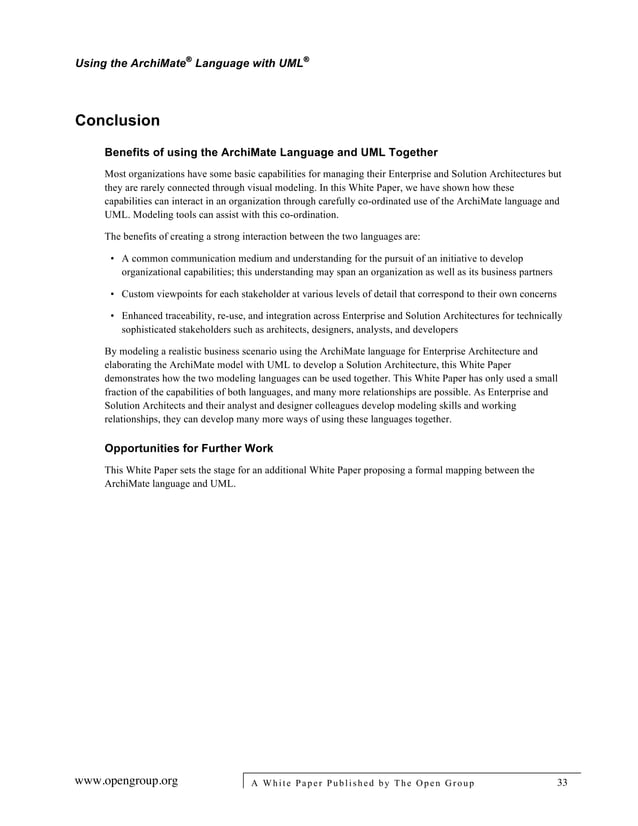 Using the ArchiMate Language with UML | PDF