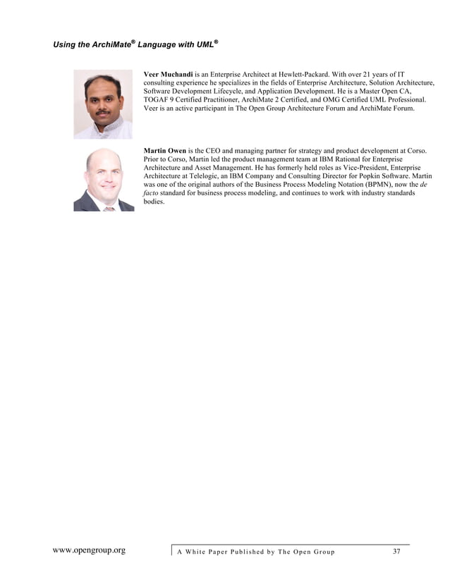 Using the ArchiMate Language with UML | PDF