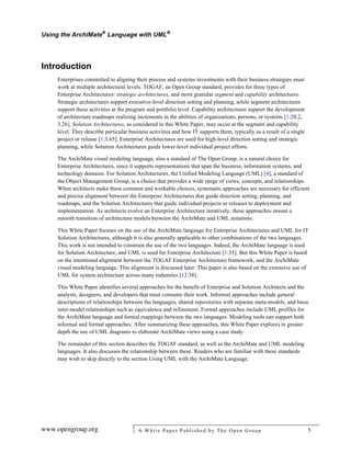 Using the ArchiMate Language with UML | PDF