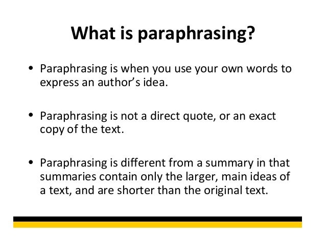 W13 libr250 paraphrasing