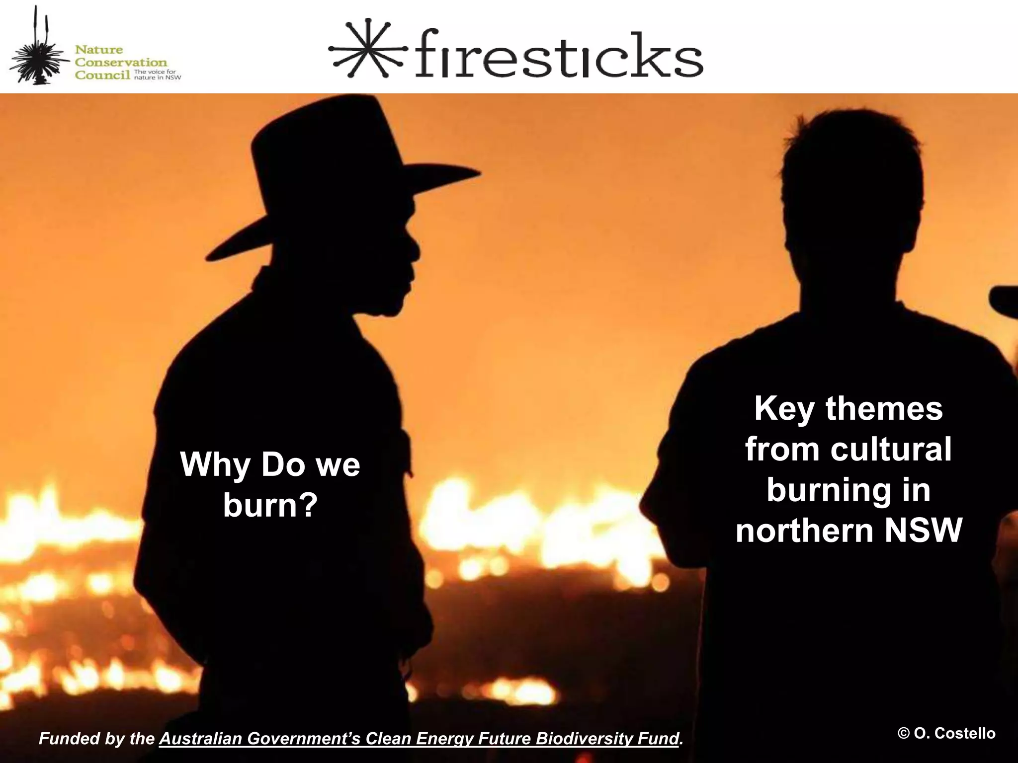 BushfireConf2015 - 30. Why do we burn? Key themes for cultural burning ...