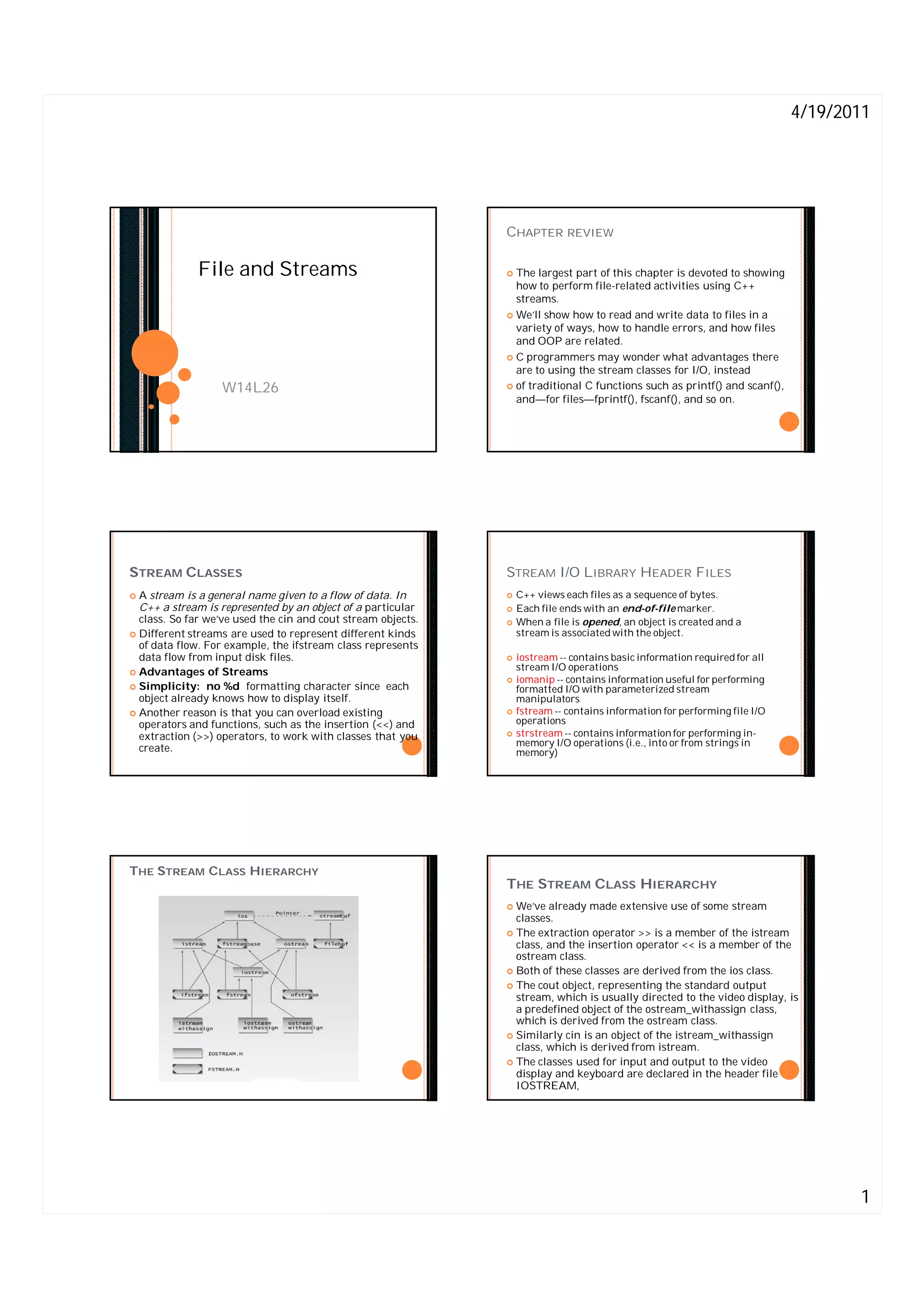 streams and files | PDF