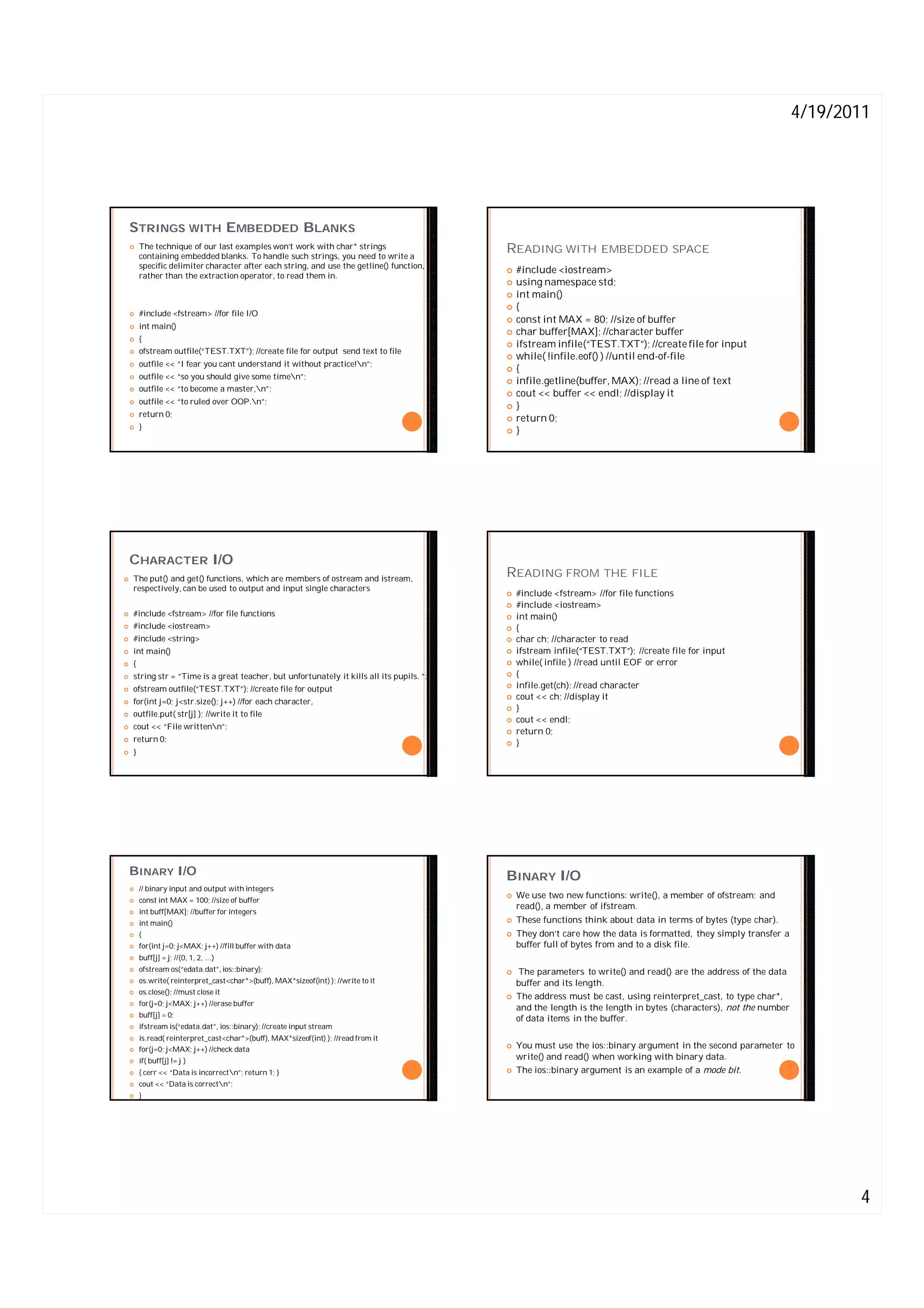 streams and files | PDF